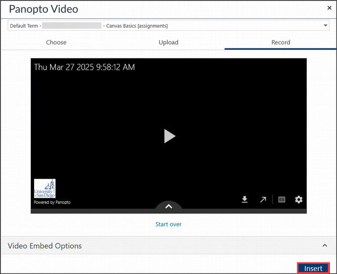 Using Zoom and Panopto in Canvas - Learning Design Center - University of San Diego