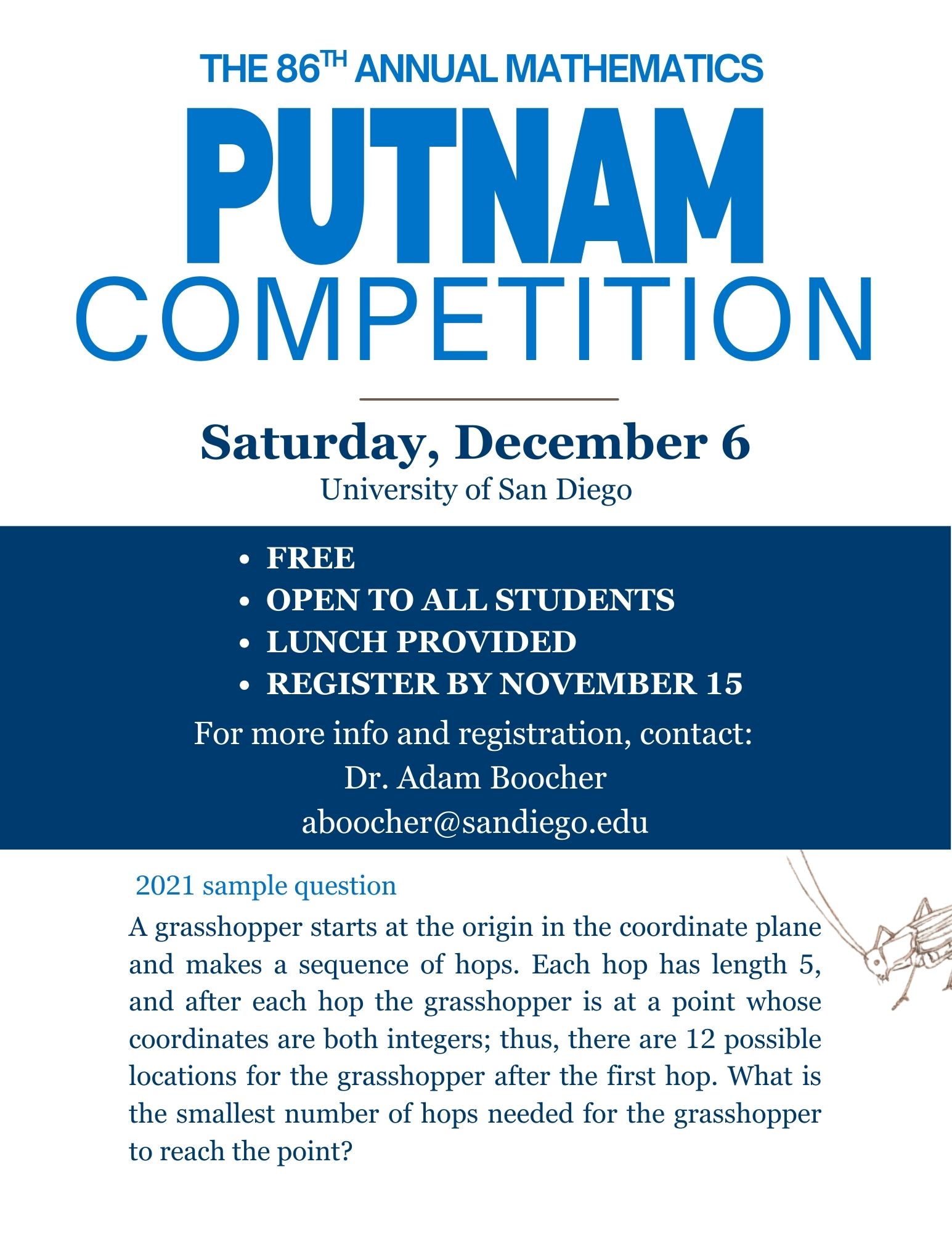 Campus Event - Participate in the Putnam Math Competition – USD News ...