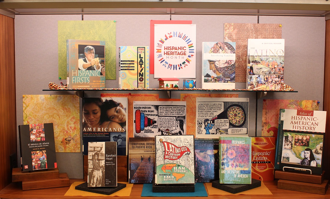 Hispanic Heritage Month Display in Copley Library - University of San Diego