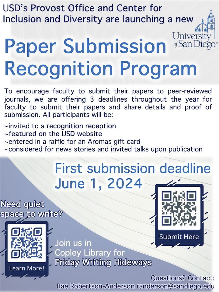 Paper Submission Recognition Program - University of San Diego