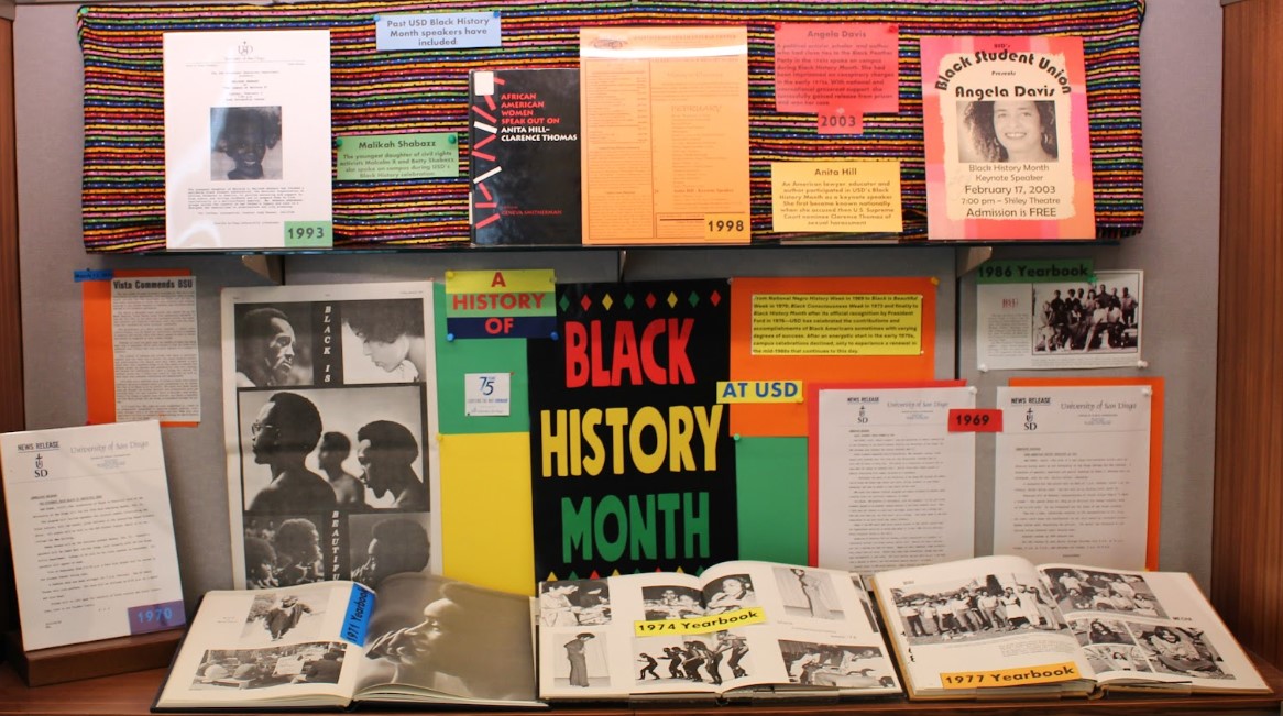 Black History Month exhibit at Copley Library - University of San Diego