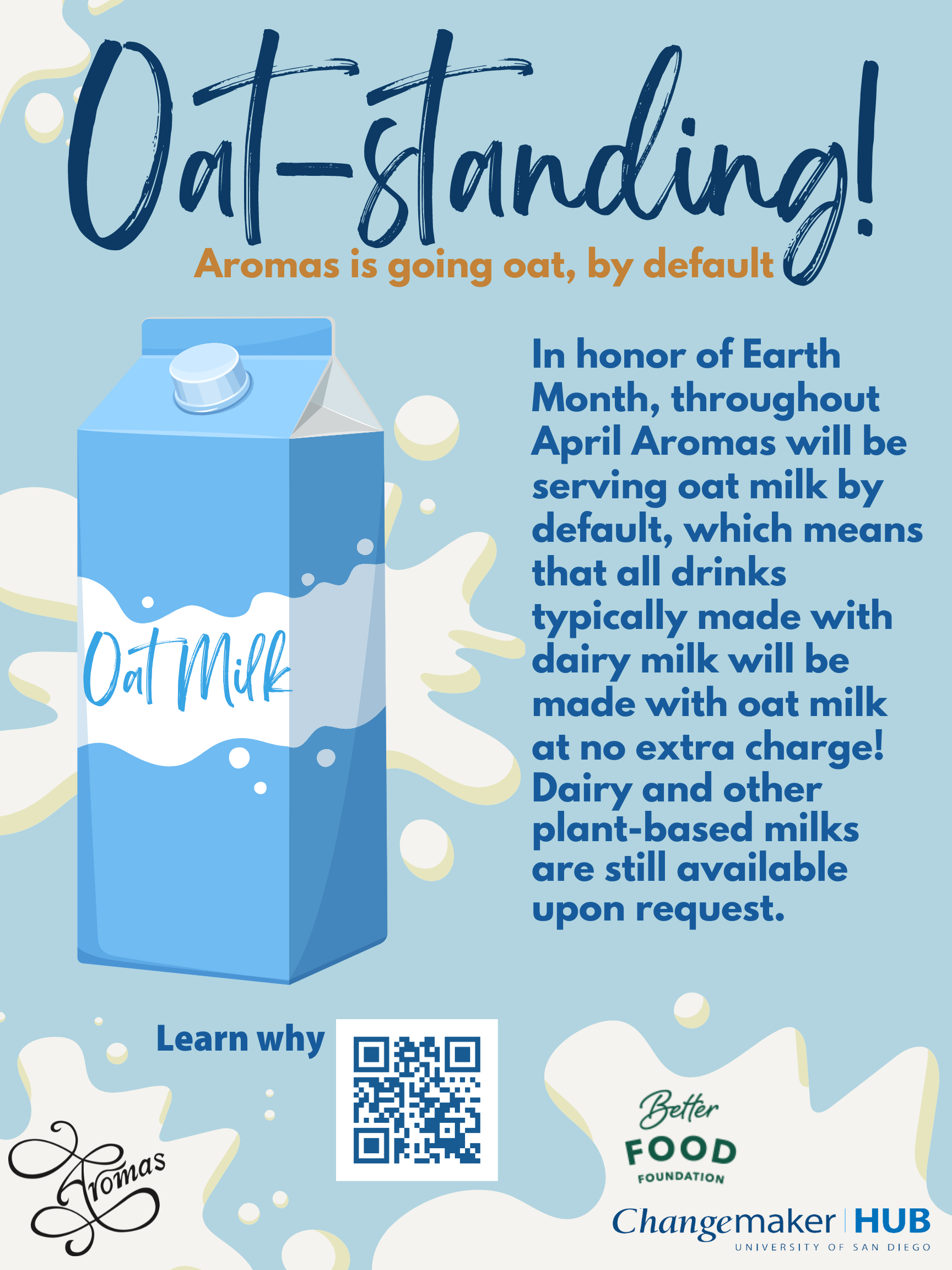 Oat Milk Pilot at Aromas - University of San Diego