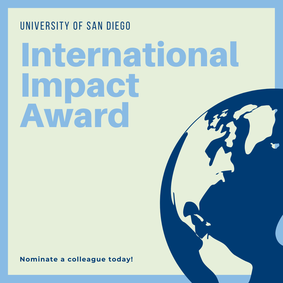International Impact Award Nominations Open - University of San Diego