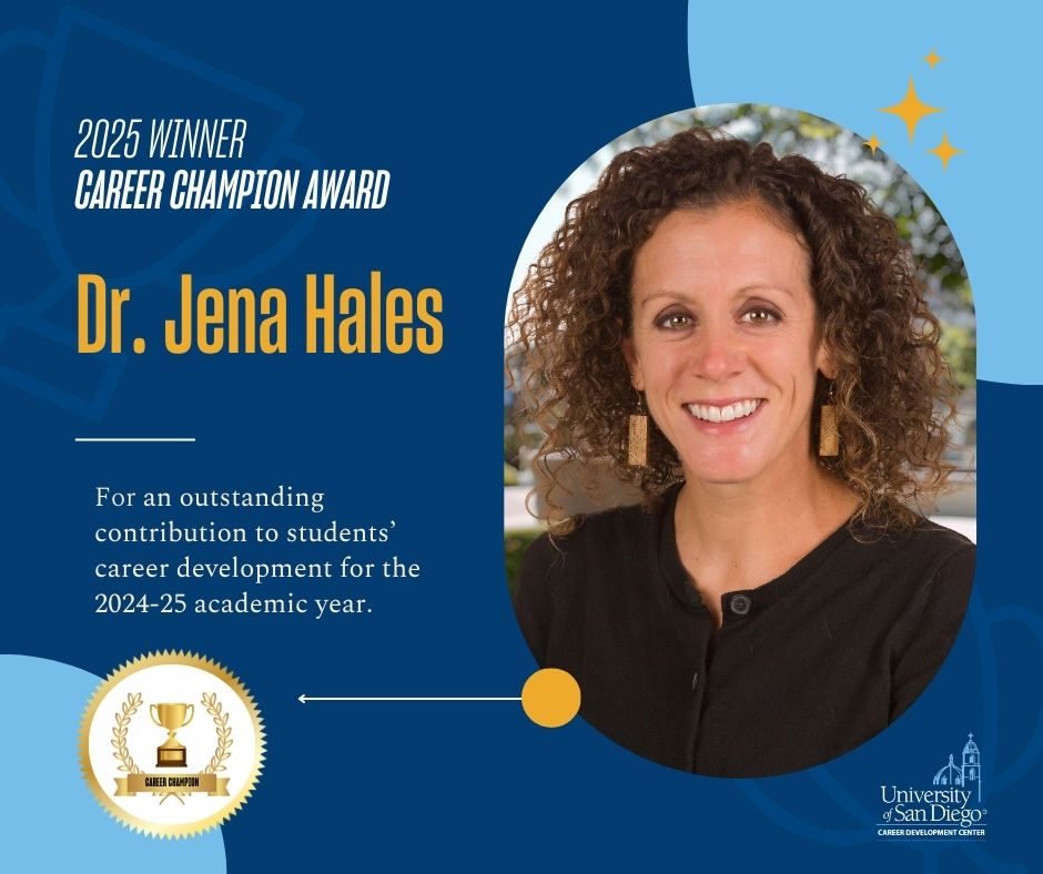 Dr. Jena Hales: Career Champion Award Winner - University of San Diego