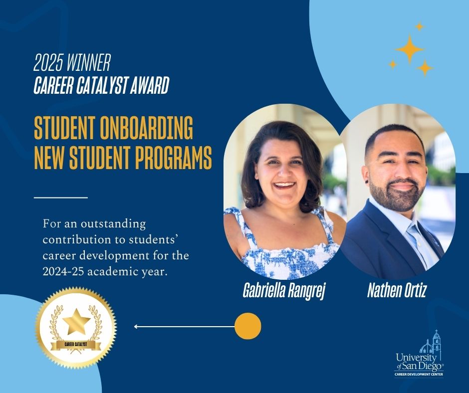 Gabriella Rangrej, Nathen Ortiz, and the New Student Onboarding Team: Career Catalyst Winner ...