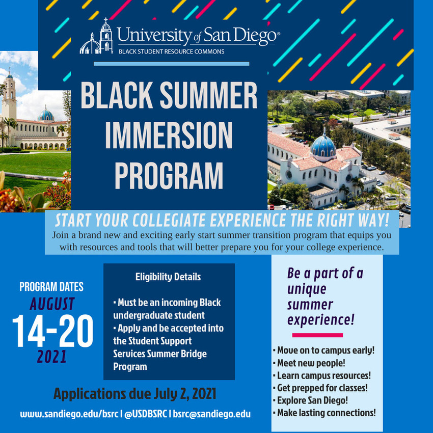 Campus Event - Black Summer Immersion Program – USD News Center ...