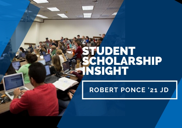 2020-21 SBA President Robert Ponce ’21 (JD) Highlights Importance of ...