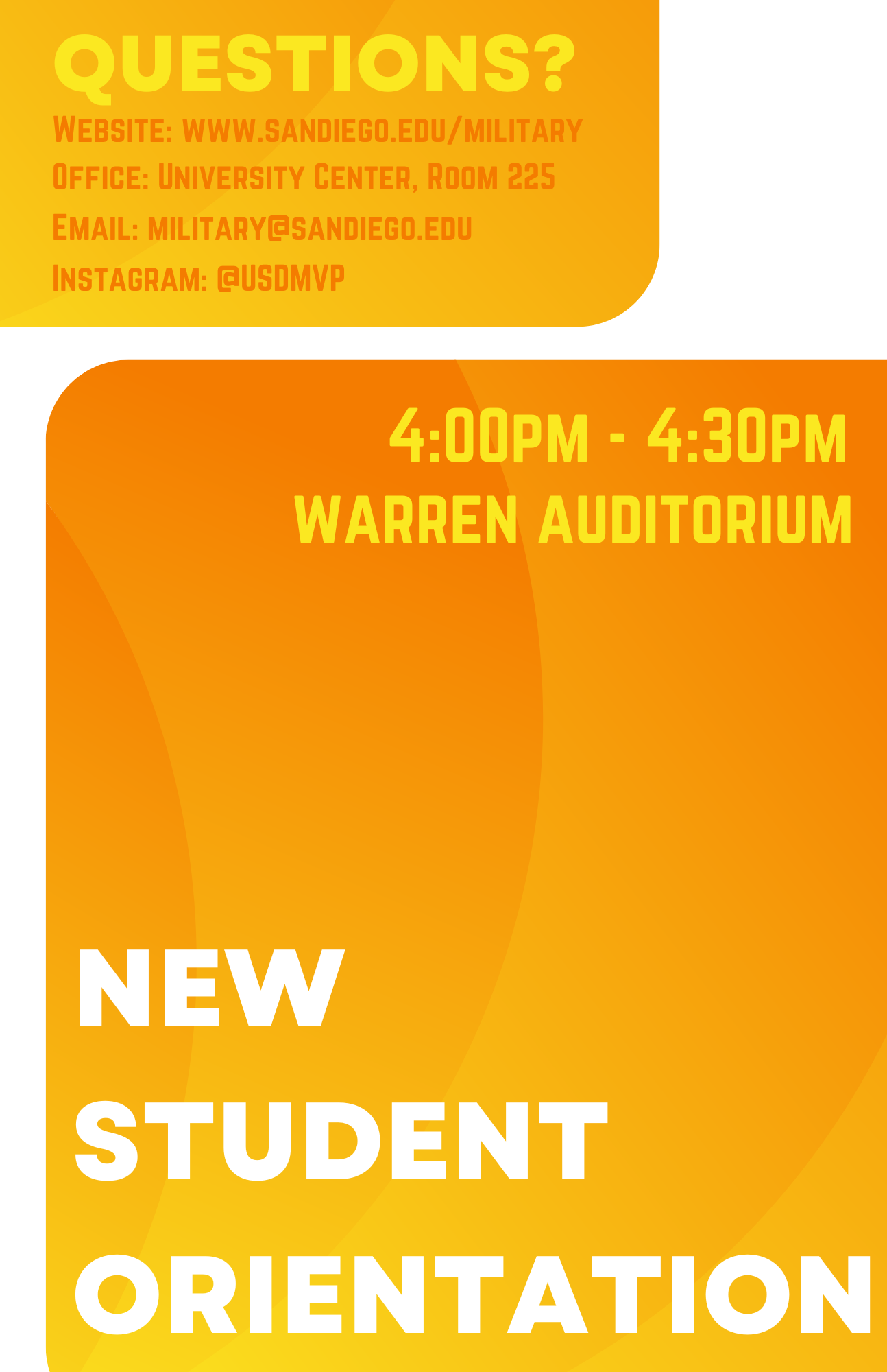 Student Orientation Flyer