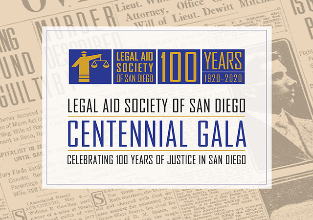 Campus Event - Legal Aid Society of San Diego Centennial Gala – USD ...
