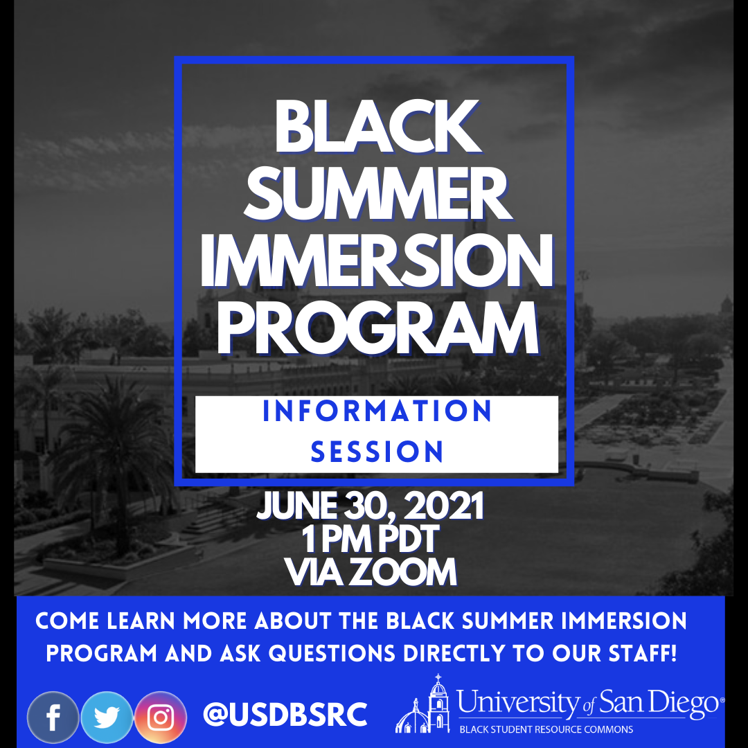 Campus Event - Black Summer Immersion Information Session – USD News ...