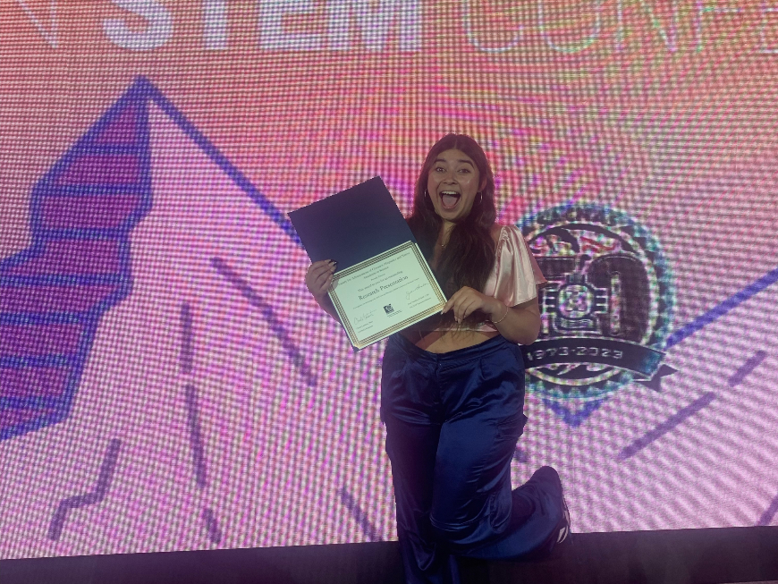 Yesika Menera Earns Undergraduate Research Poster Award at the SACNAS ...